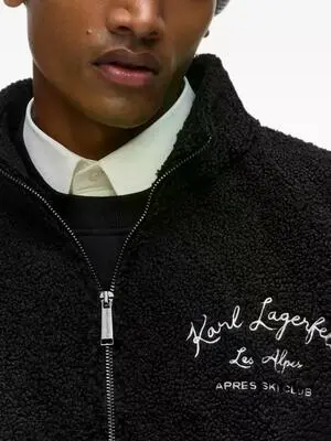 Karl Lagerfeld Embroidered Fleece Jacket