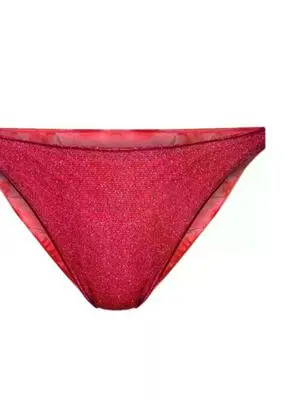 Oseree Oséree Metallic Effect Bikini Red
