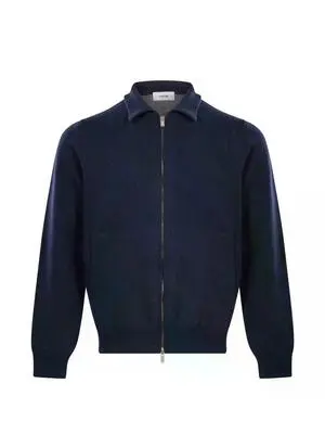 LARDINI Zip-up Knitted Jacket - Blue