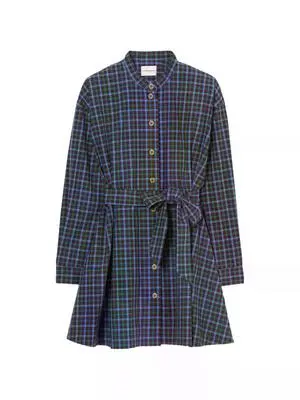 Claudie Pierlot Checked Cotton Shirt Dress