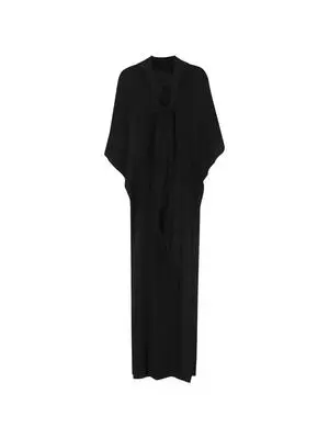 Alberta Ferretti Maxi Draped Cape-style Dress - Black