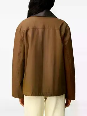 Claudie Pierlot Waxed Parka With Leather Collar