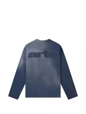 ARTE ANTWERP Stencil Sunfade Long-sleeve T-shirt - Blue