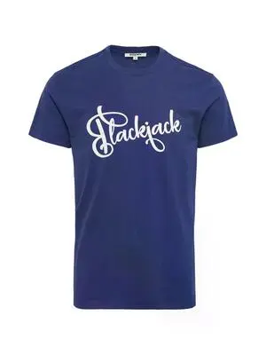 BLACKJACK Logo-print T-shirt - Blue