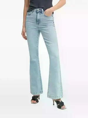 Dkny Faded Flared-leg Jeans - Blue