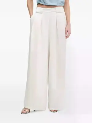 Dkny High-rise Pleated Wide-leg Palazzo Pants