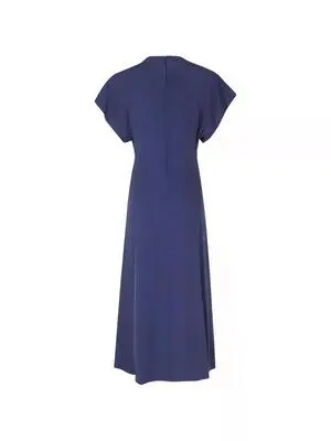 Alberta Ferretti Gathered V-neck Midi Dress