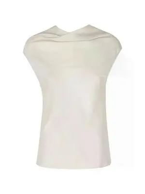 Alberta Ferretti Draped V-neck Sleeveless Top
