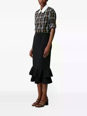 Claudie Pierlot Flared Ruffled Midi Skirt