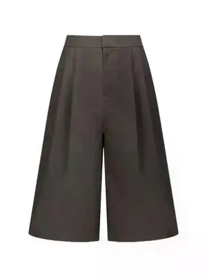 AMOMENTO Two-tuck Wide-leg Shorts