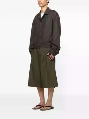 AMOMENTO Two-tuck Wide-leg Shorts