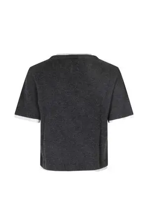 SEMICOUTURE Aida Layered Short-sleeve Sweater