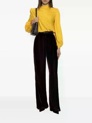 Valentino Garavani Vlogo Striped Jacquard Top - Yellow