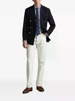 Polo Ralph Lauren Classic-fit Striped Poplin Shirt - Blue