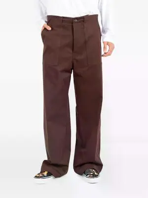 SOCIETE ANONYME Supercargo Wide Leg Cotton Pants - Brown