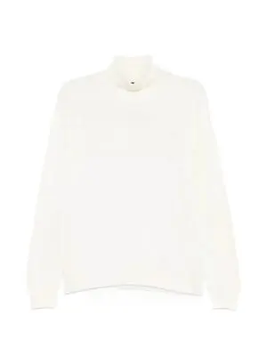 Tagliatore Long Sleeve Turtleneck Sweater - White