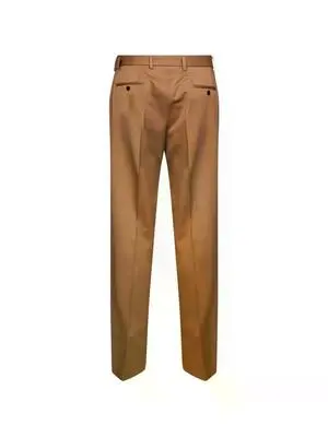 LARDINI Belted Pressed-crease Tailored Trousers