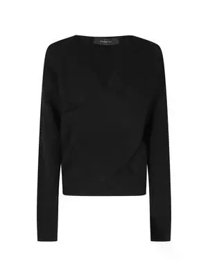 Federica Tosi Wrap-style V-neck Sweater