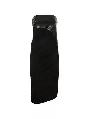 Andamane Strapless Panelled Dress - Black