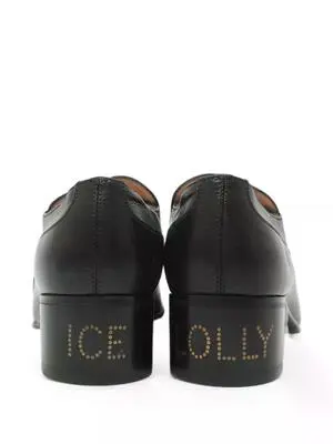 Gucci Leather Chain Heeled Loafers