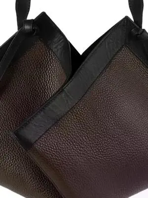 Yuzefi Wonton Pebble-grain Leather Shoulder Bag - Brown