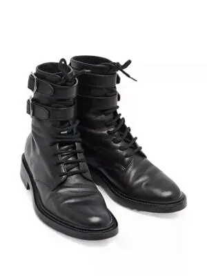 Saint Laurent Buckled Combat Boots