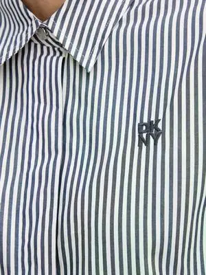 Dkny Vertical Stripe Logo Print Shirt