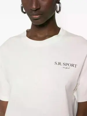 SPORTY & RICH Cotton Logo T-shirt