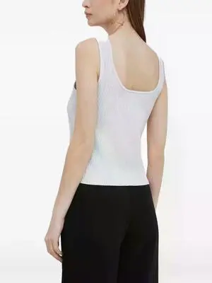 Dkny Ribbed Knit Sleeveless Scoop Neck Tank