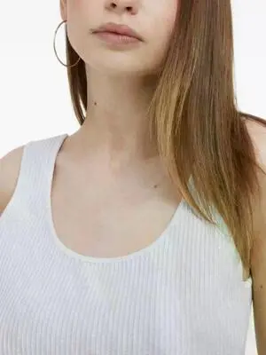 Dkny Ribbed Knit Sleeveless Scoop Neck Tank