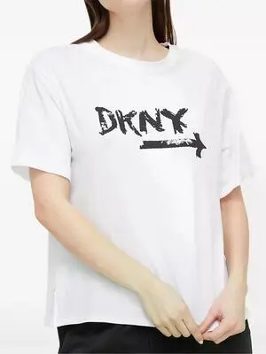 Dkny Logo-print Pajama Top - White