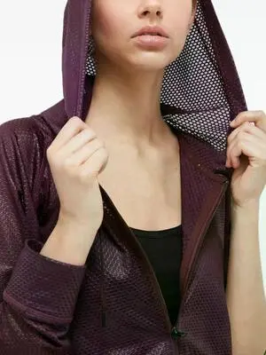 Dkny Textured Hooded Zip-up Jacket