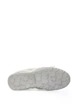 Pinko Cracked-effect Shearling Trim Sneakers