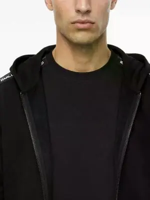 Karl Lagerfeld Logo-tape Zip-up Hoodie