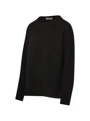 BEYOU Crew Neck Ribbed Trim Sweater