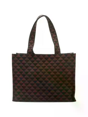 Prada Canvas Triangolo Symbol Shopping Tote Bag - Brown