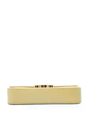 Celine 2021 Shiny Calfskin Triomphe Claude Shoulder Bag - Yellow