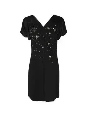 Alberta Ferretti Mini Sequin-embellished Bow-detail Dress
