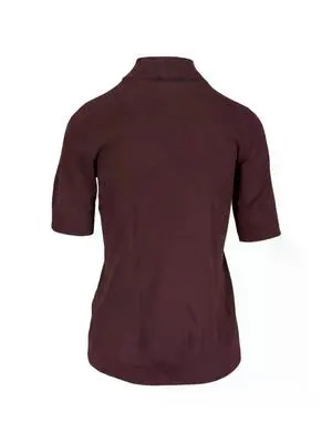 Brunello Cucinelli High-neck Short-sleeve Cashmere Sweater