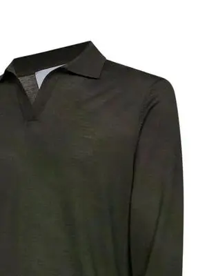 D4.0 Virgin Wool Open Collar Sweater