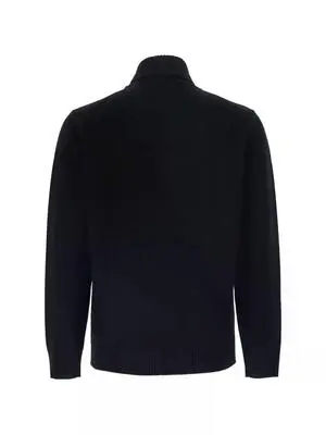 KANGRA Long-sleeved Fine Knit Roll Neck Sweater - Black