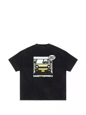 VANDYTHEPINK Time To Work" Graphic Print T-shirt