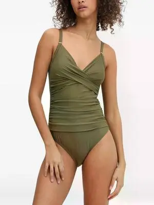 Dkny Ruched Crossover Swimsuit
