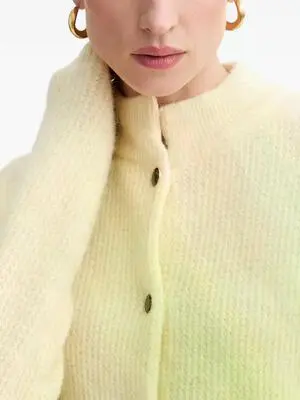 GESTUZ Button-up Ribbed Cardigan