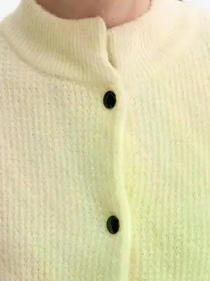 GESTUZ Button-up Ribbed Cardigan