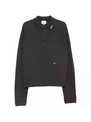 Rhude Logo-embroidered Long-sleeve Polo Shirt - Blue