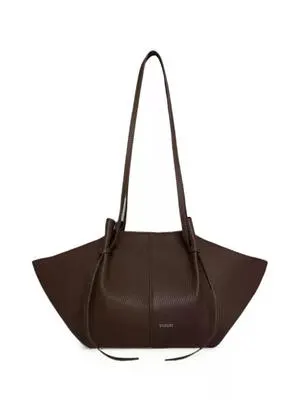 Yuzefi Mochi Pebble-grain Leather Shoulder Bag - Brown