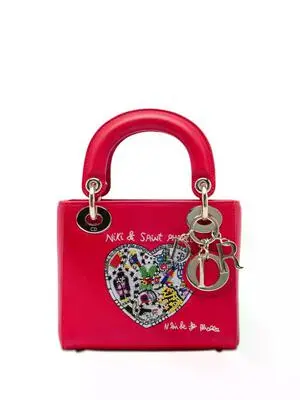 Dior 2018 Niki De Saint Phalle Mini Calfskin Lady Satchel - Red