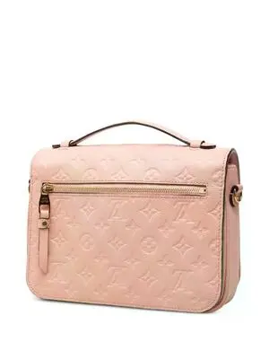 LOUIS VUITTON Monogram Empreinte Pochette Metis Satchel - Pink