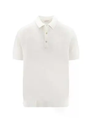 BRAMANI CASHMERE Short-sleeve Knit Polo Shirt